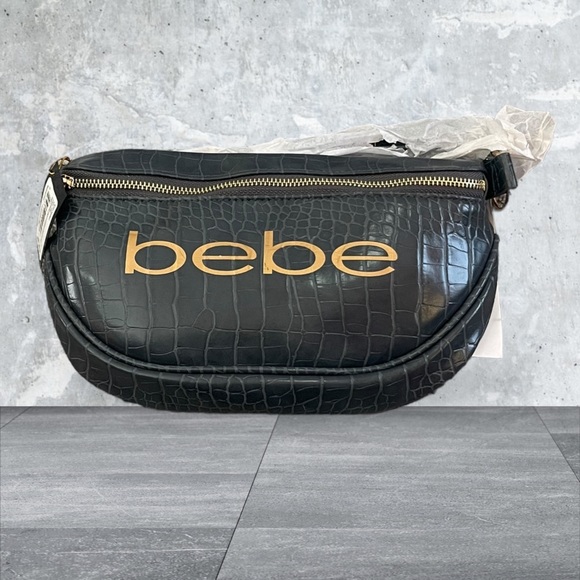 bebe | Bags | Nwt Bebe Faux Leather Crocodile Print Fanny Packcrossbody ...